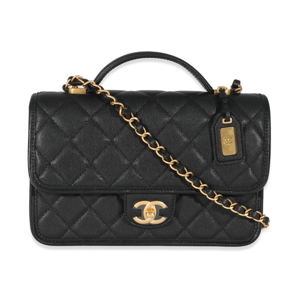 CHANEL | Bags | Chanel Black Caviar 22k Top Handle Flap | Poshmark